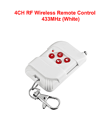 4CH RF Wireless Remote Control 433MHz (White)