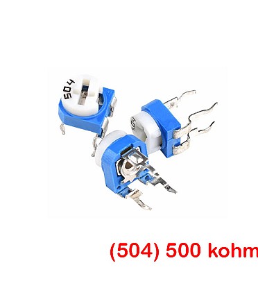 Top Adjust 500k Ohm Carbon Trimmer Potentiometer (RM065)