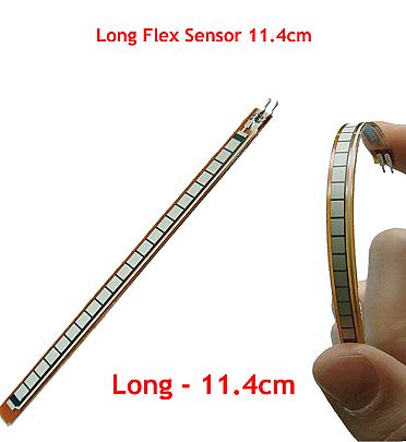 Long Flex Sensor 11.4cm - 4.5" (Detect Bending Motion)