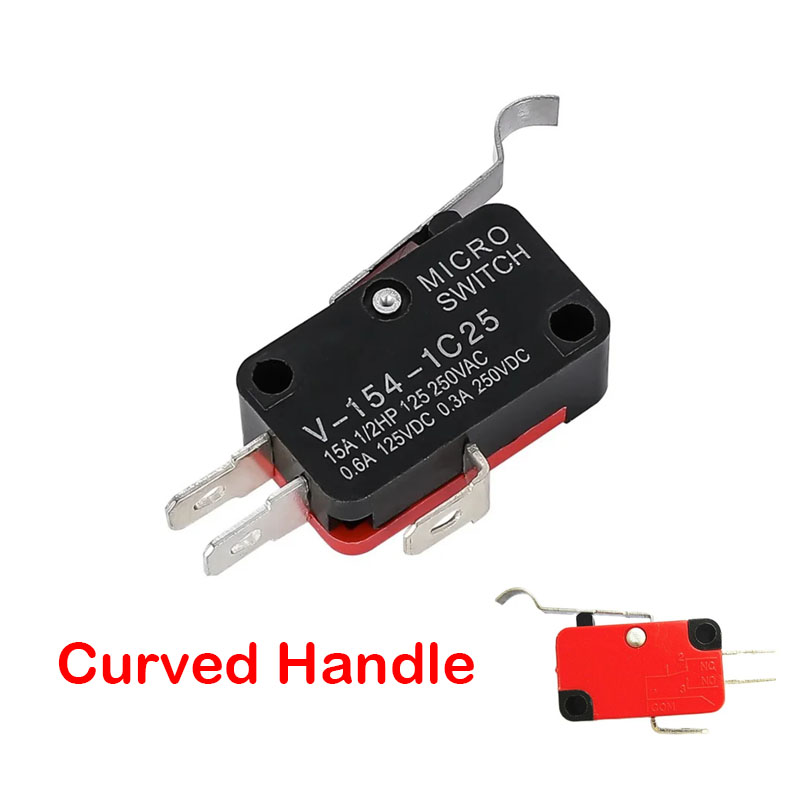 Limit Switch 3Pin -15A Curved Handle - V-154-1C25 (1PCS)